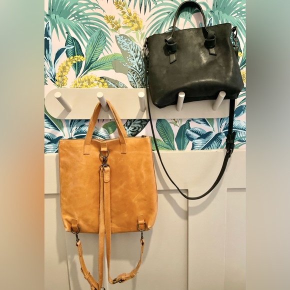 Able | Bags | Genuine Leather Crossbody Bag Black | Poshmark